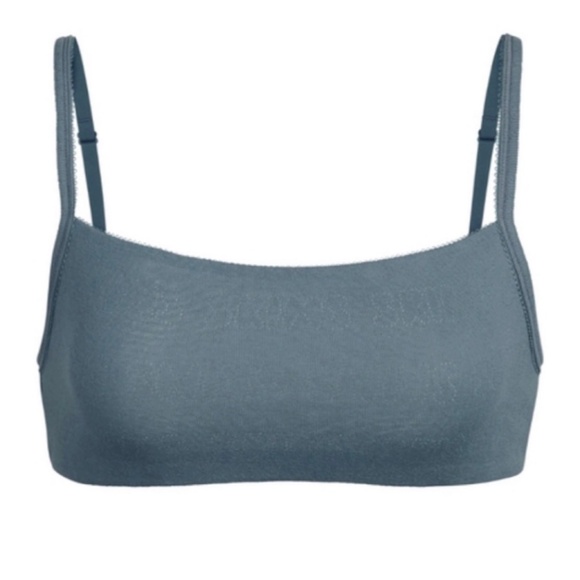 SKIMS | Intimates & Sleepwear | Nwt Skims Pointelle Logo Bralette Slate ...